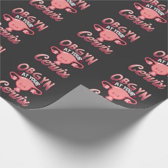 Cute Cervix Obstetrician Gynecologist Doctor OBGYN Wrapping Paper | Zazzle