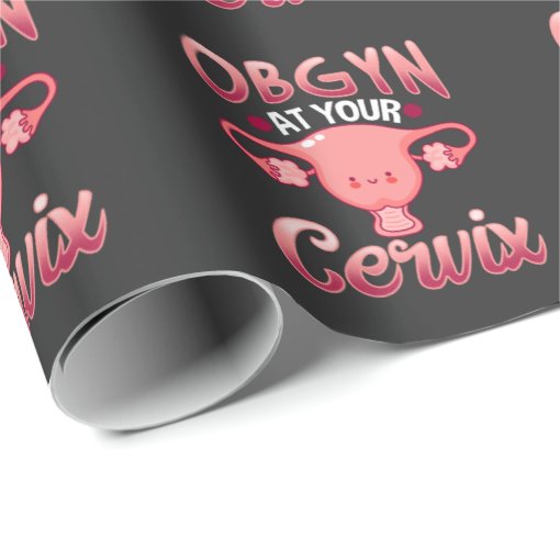 Cute Cervix Obstetrician Gynecologist Doctor Obgyn Wrapping Paper Zazzle