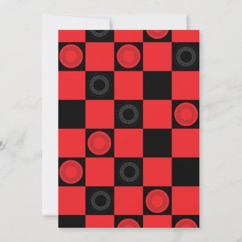 Cute Checkers Board Games Kids Birthday Party Invitation | Zazzle