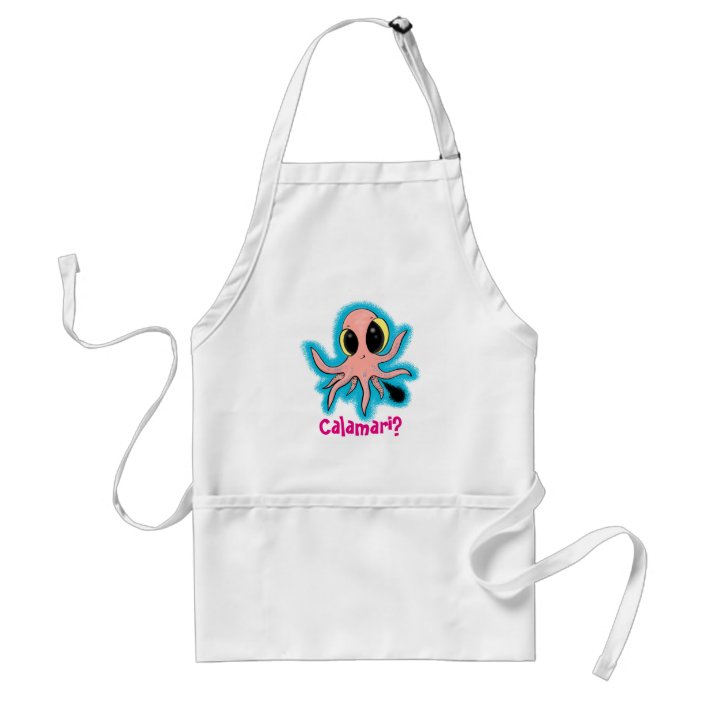 Cute, cheeky baby octopus cartoon apron | Zazzle