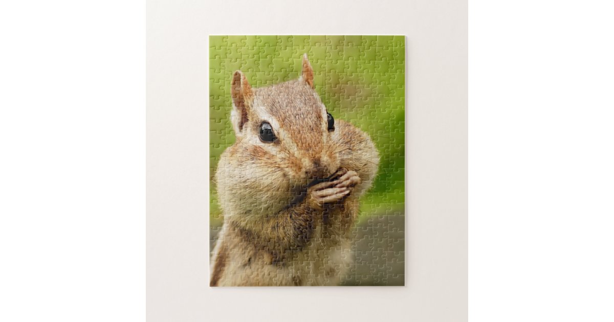 Cute Cheeky Chipmunk Jigsaw Puzzle | Zazzle