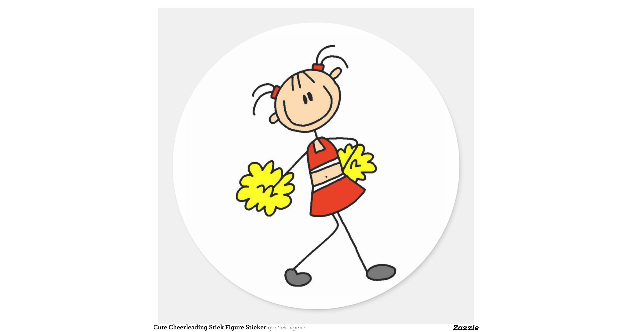 cute_cheerleading_stick_figure_sticker ...