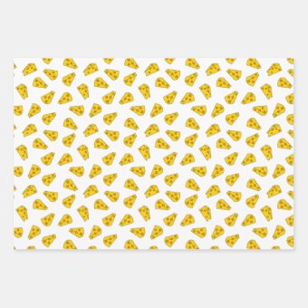 Cute Cheese Pattern Wrapping Paper Sheets | Zazzle