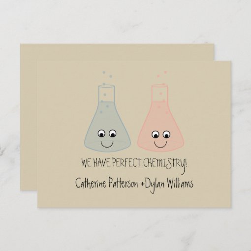 Cute Chemistry Save the Date Postcard | Zazzle