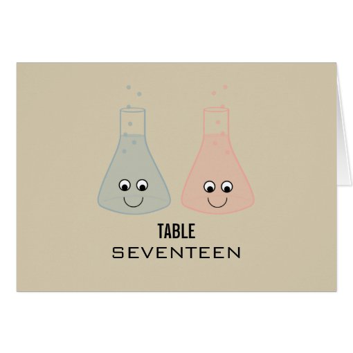 Cute Chemistry Table Number Card | Zazzle