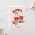 Cute Cherry Hearts Friends Better Together Invitation | Zazzle