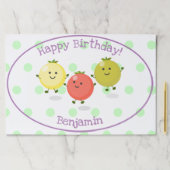 Cute cherry tomato friends cartoon illustration paper pad | Zazzle