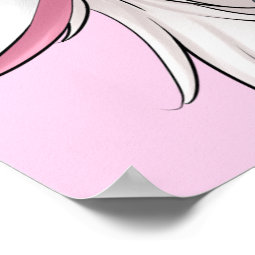 Cute chibi girl with bunny ears poster | Zazzle