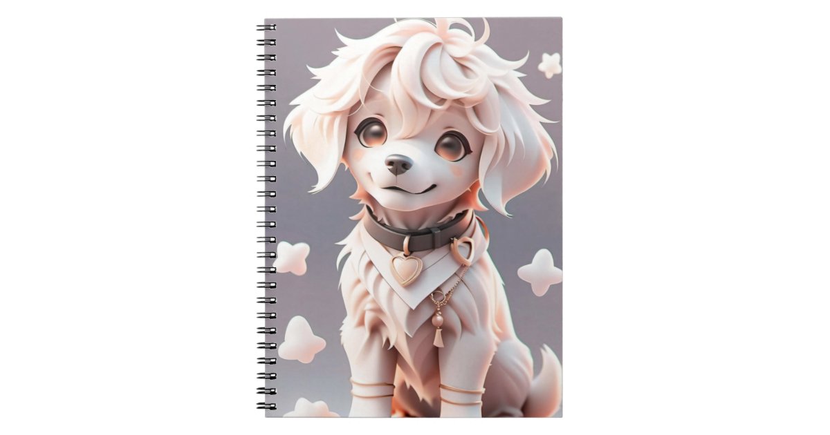 Cute Chibi Golden Retriever Puppy Notebook | Zazzle