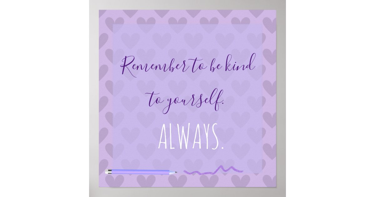 Cute Chic Pastel Lavender Motivational Poster | Zazzle