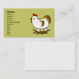 cute chicken and eggs business card | Zazzle