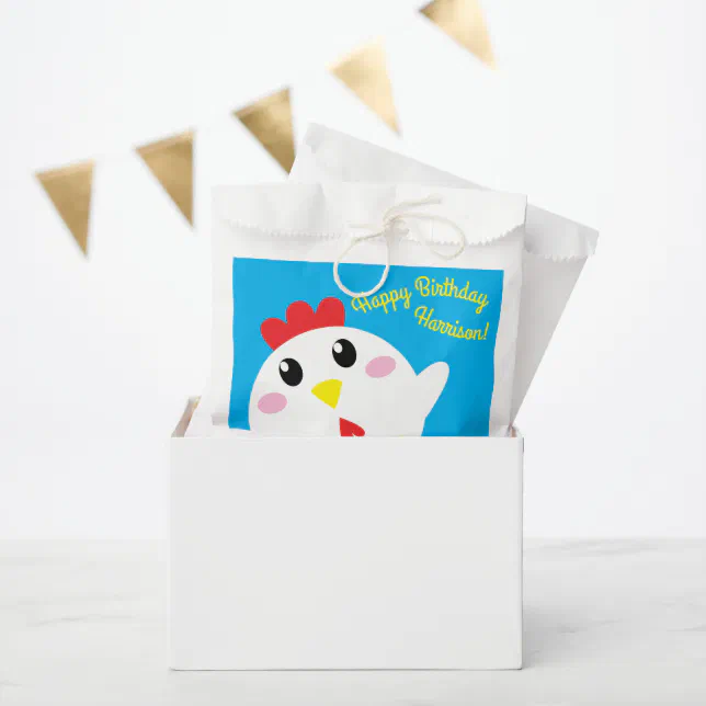 Cute Chicken Farm Kids 1st Birthday Party Favor Bag | Zazzle