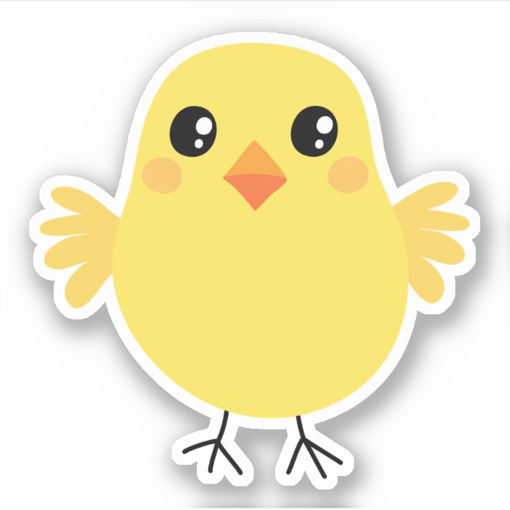 Cute chicken sticker | Zazzle