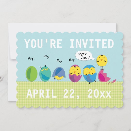Cute Chicks Easter Egg Hunt Invitation | Zazzle.com