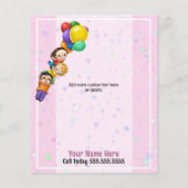 Cute Child Care Day Care 5x6 Kids & Balloons Promo Flyer | Zazzle