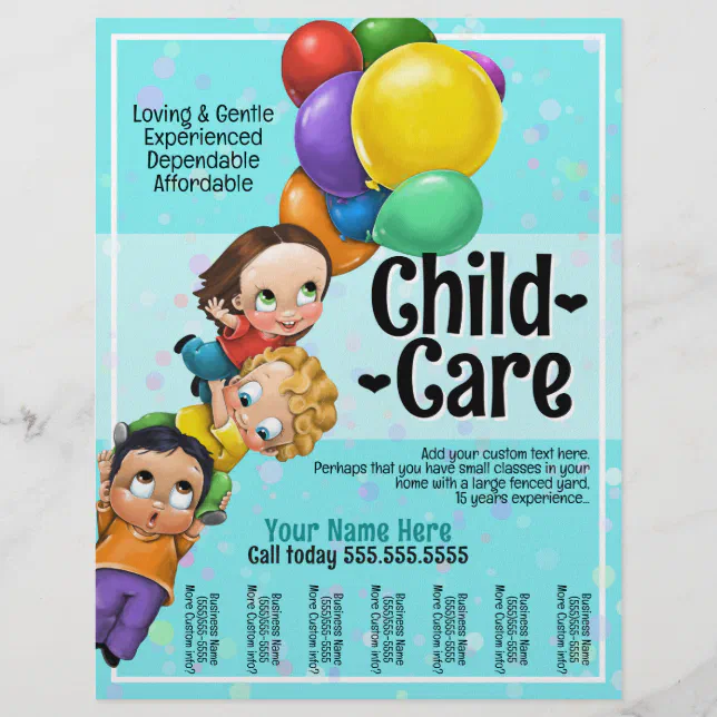 Cute Child Care. Day Care. Summer 8x10 Tear Sheet | Zazzle