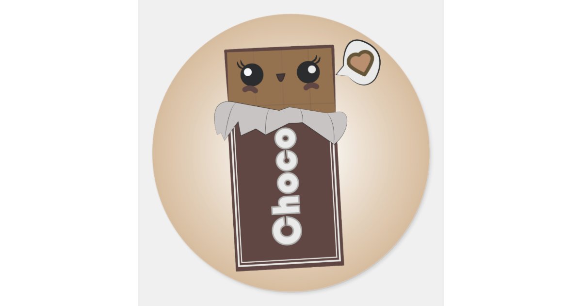 Cute Chocolate Bar Stickers | Zazzle