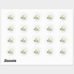 Cute Chomp Alligator in Swamp Any Age Birthday Classic Round Sticker ...