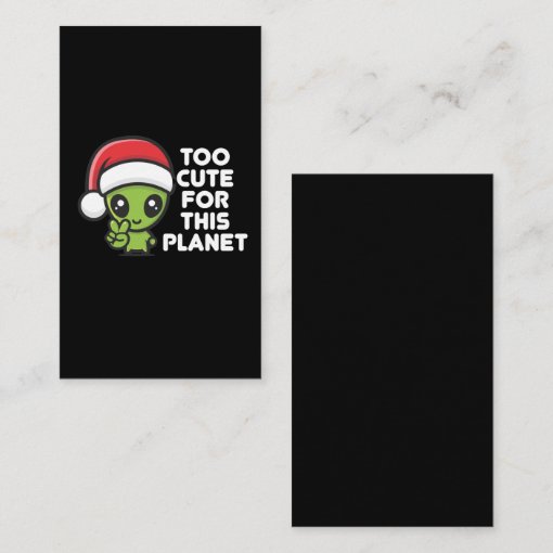 Cute Christmas Alien Extraterrestrial Humor Business Card | Zazzle
