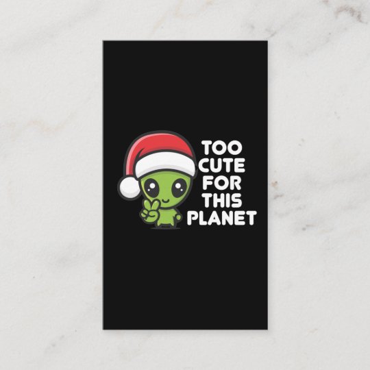 Cute Christmas Alien Extraterrestrial Humor Business Card | Zazzle.com