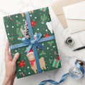 Cute Christmas Alpaca Wrapping Paper | Zazzle