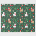 Cute Christmas Alpaca Wrapping Paper | Zazzle
