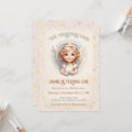 Cute Christmas Angel 1st Birthday Invitation | Zazzle