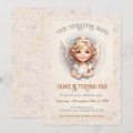 Cute Christmas Angel 1st Birthday Invitation | Zazzle