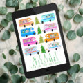 Cute Christmas Camper Vintage RVs Custom Tree-Free Holiday Card | Zazzle