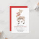 Cute Christmas Cartoon Reindeer Holiday Party Invitation | Zazzle