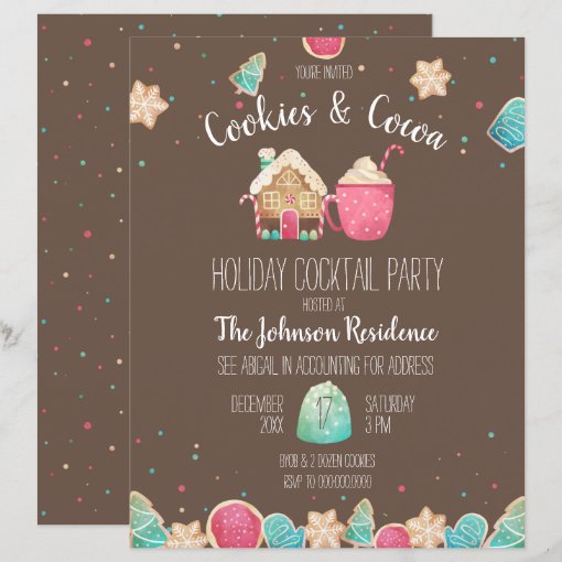 Cute Christmas Cookie Exchange Party Flyer | Zazzle