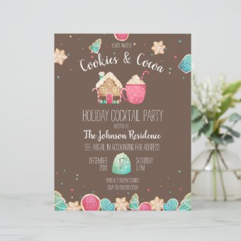 Cute Christmas Cookie Exchange Party Flyer | Zazzle