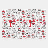 Cute Christmas Cow Bull Wrapping Paper Set of 3 | Zazzle
