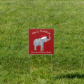Cute Christmas Elephant Custom Red Yard Sign | Zazzle