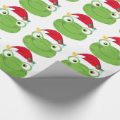 Cute Christmas Frog Wrapping Paper | Zazzle