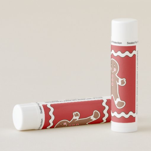 Cute Christmas Gingerbread Boy Lip Balm Gift | Zazzle