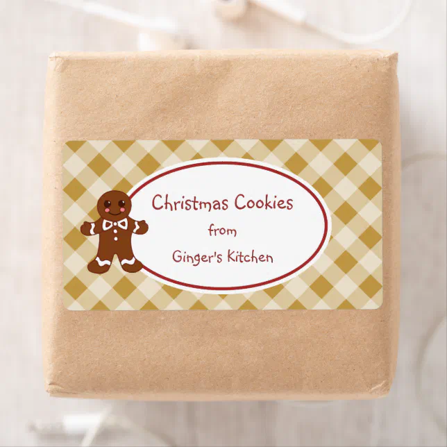 Cute Christmas Gingerbread Cookies Gift Tag Labels | Zazzle