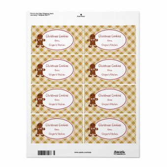 Cute Christmas Gingerbread Cookies Gift Tag Labels | Zazzle