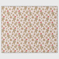Cute Christmas Gingerbread Man Pattern Wrapping Paper | Zazzle