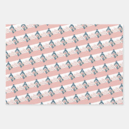 Cute Christmas Holiday Pigs Wrapping Paper Sheets | Zazzle