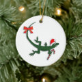 Cute Christmas Lizard Holiday Ornament | Zazzle
