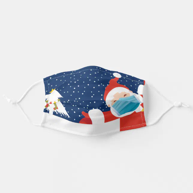 Cute Christmas Pandemic Santa Claus Adult Cloth Face Mask | Zazzle