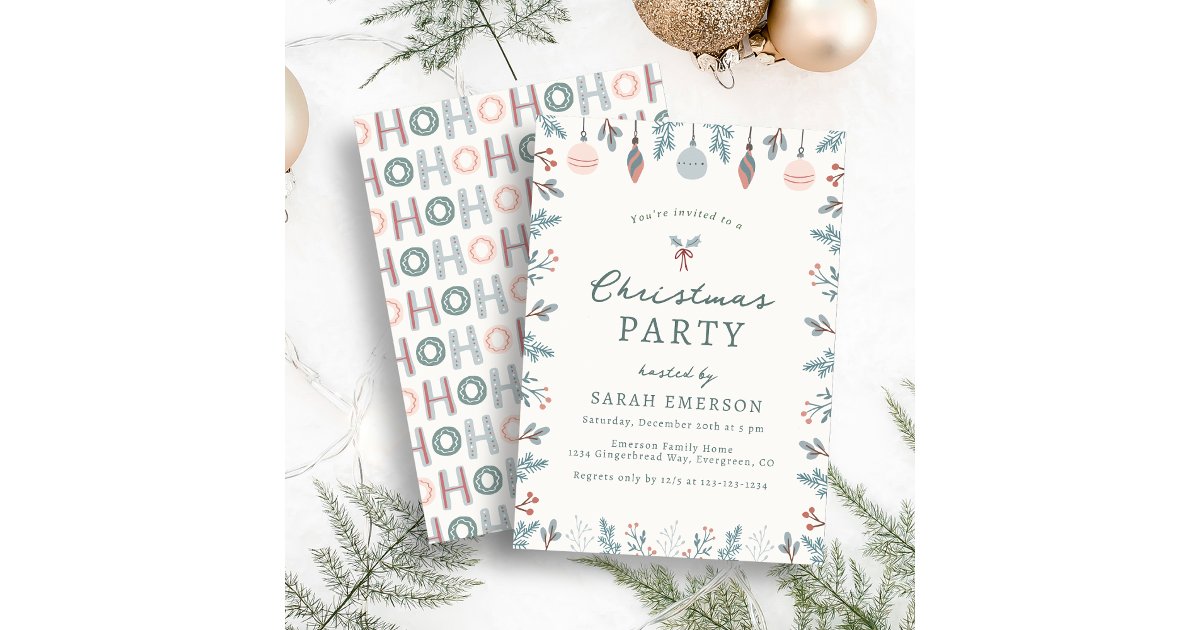 Cute Christmas Party Invitation | Zazzle