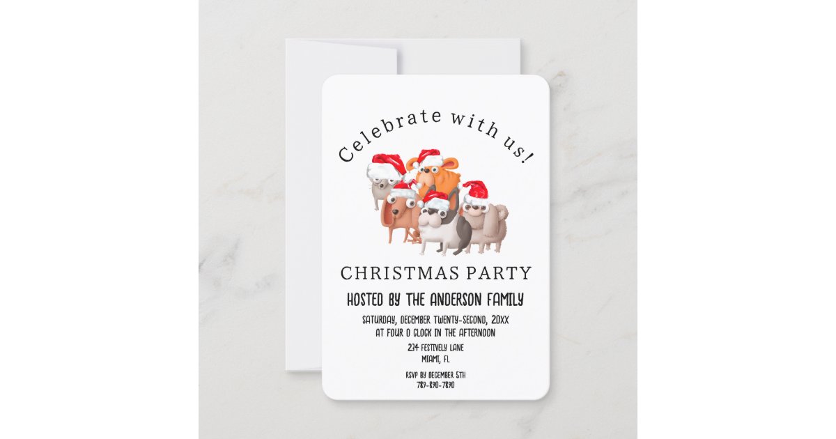 Cute Christmas Party Invitation | Zazzle