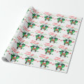 Cute Christmas Penguin Personalized Kids Wrapping Paper | Zazzle