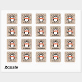 Cute Christmas Penguin Winter Holiday Stickers | Zazzle