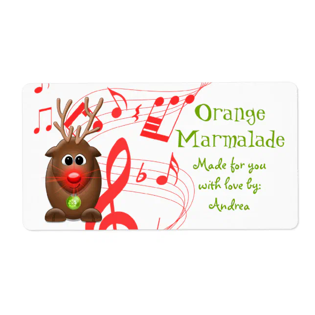 Cute Christmas Reindeer Gift Tag Sticker | Zazzle
