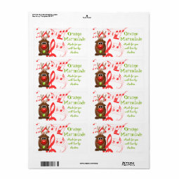 Cute Christmas Reindeer Gift Tag Sticker | Zazzle