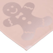 Cute Christmas Rose Gold Gingerbread Man Pattern Tablecloth | Zazzle
