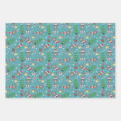 Cute Christmas Sloths Holiday Pattern Wrapping Paper Sheets | Zazzle